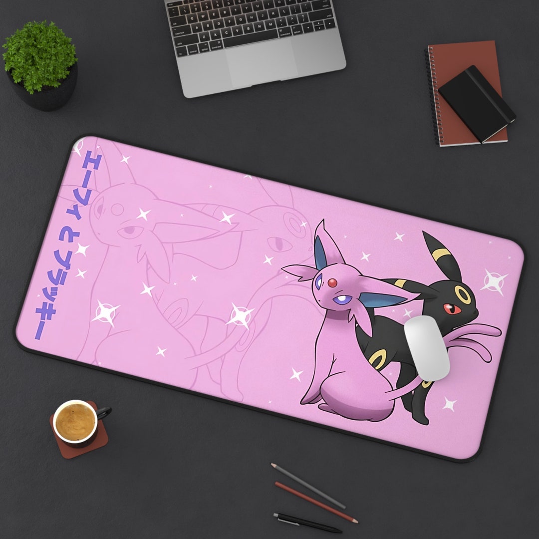 Espeon and Umbreon Gaming Desk Mat, Long Desk Mats, Mousepad, Christmas ...