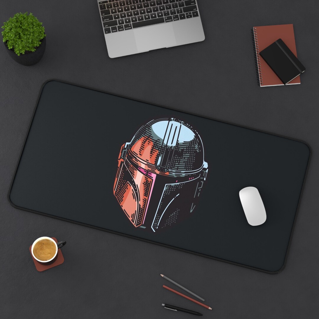Star Wars Minimalist Mandalorian Din Djarin Grogu Gaming Desk Mat Mouse ...