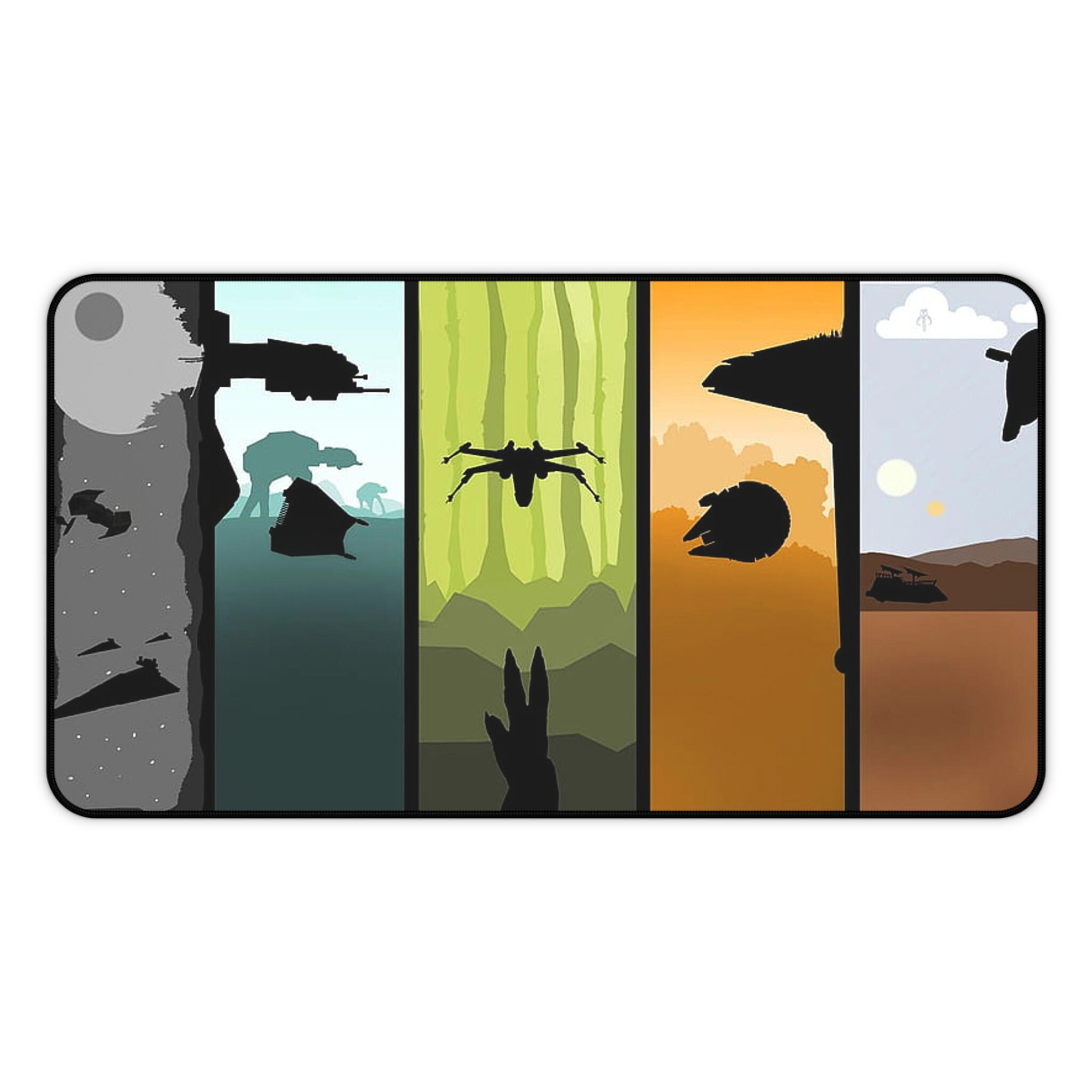 Star Wars Minimalist Worlds and Ships, AT-AT, X-wing, A-wing, Imperial ...