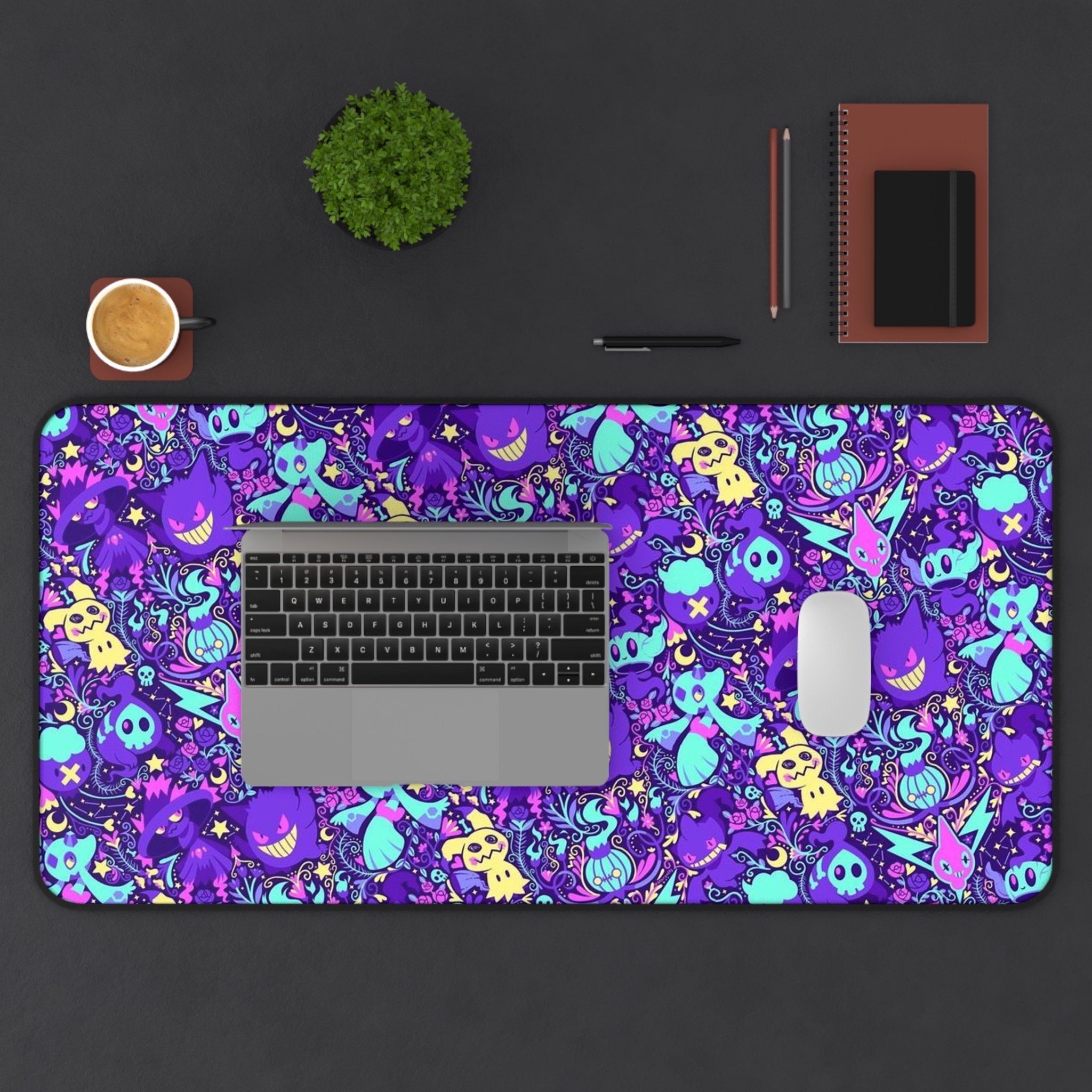 Gengar Gaming Desk Mat, Long Desk Mats, Mousepad, Christmas Birthday ...