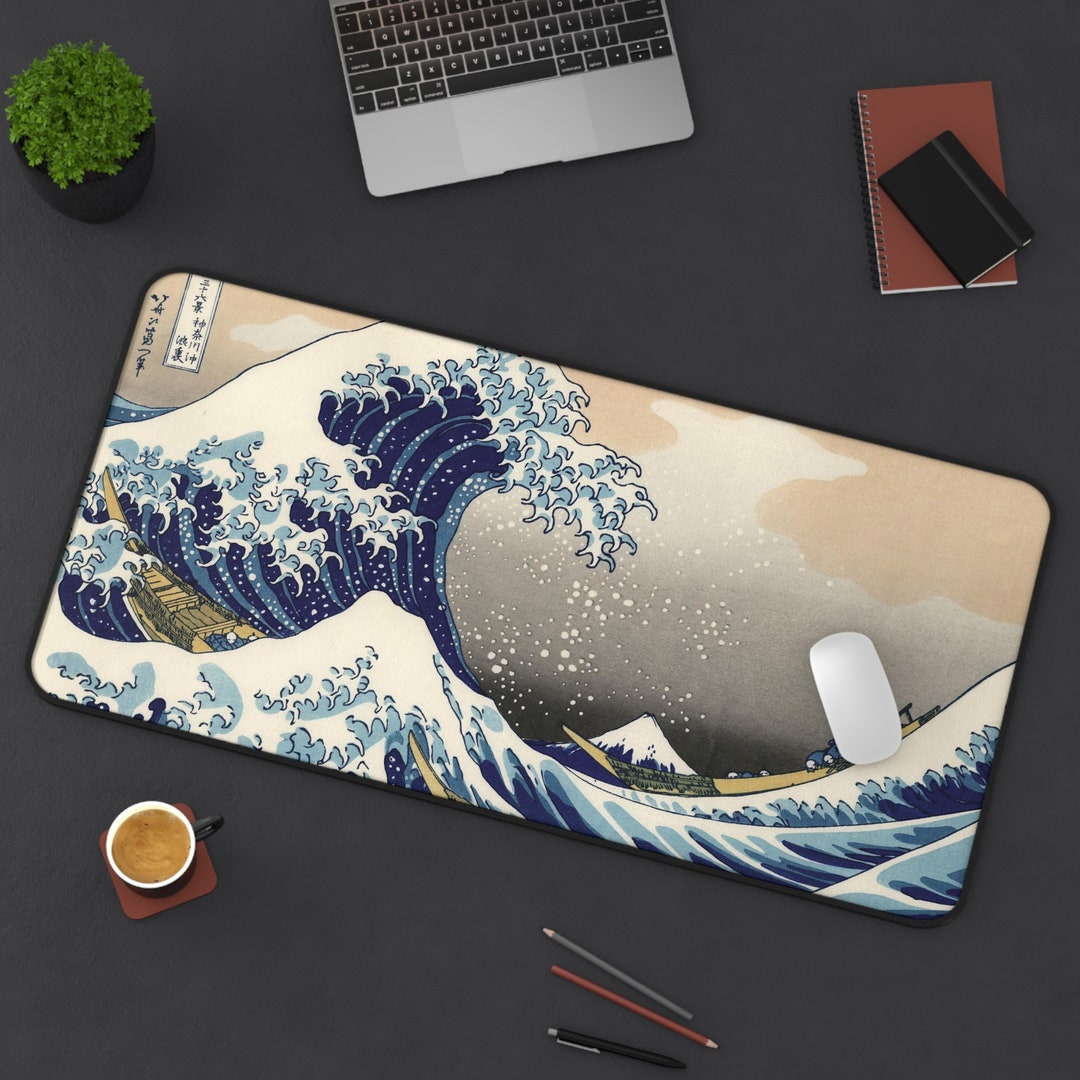 The Great Wave Gaming Desk Mat Mouse Pad Playmat - Etsy