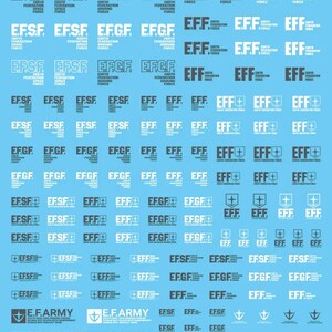 G-rework 1/144 & 1/100 Multi Use Gundam Federation/eff/efsf Symbol ...