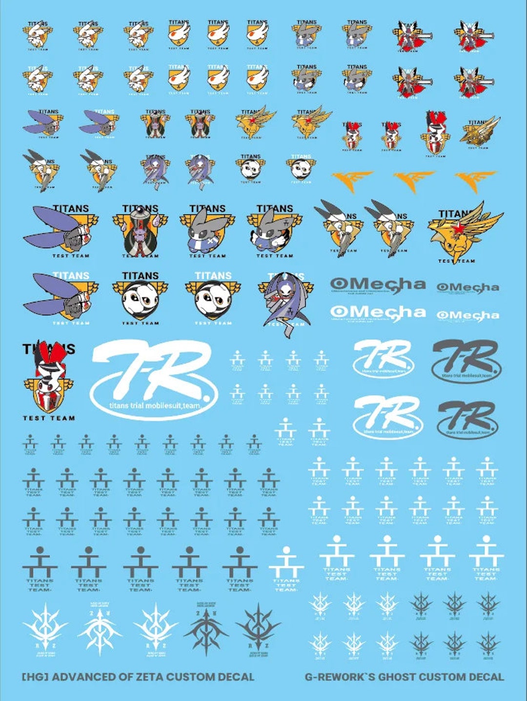 G-rework Multi Use Advance of Zeta Symbols Water Slide Decal (1/144 or ...