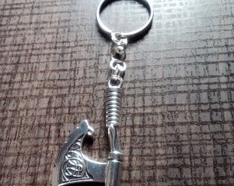 Viking Battle Axe Keychain Renaissance Letter Keychain Personalized ...