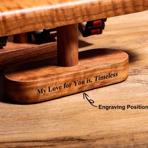 Custom Handmade Wood Watch Holder Stand, Personalized Name Watch ...