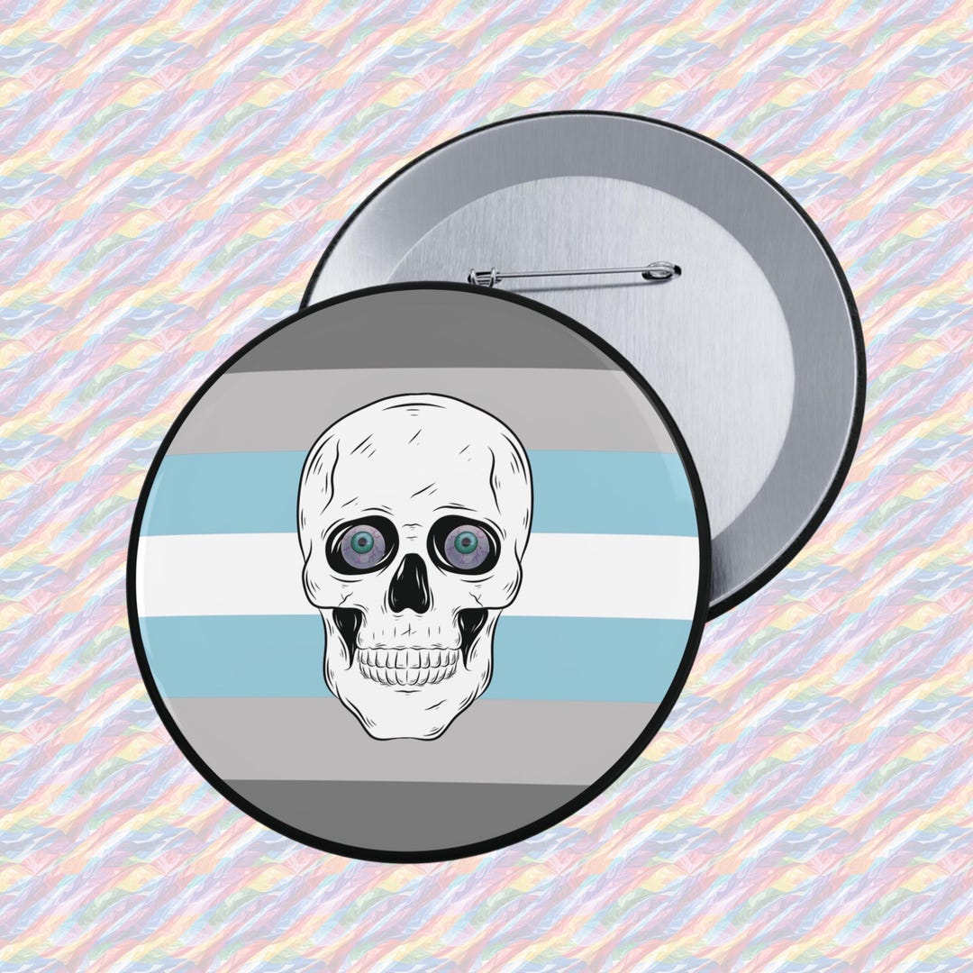 Skeleton Pride Flag Pins - LGBTQ+ Skeleton Halloween Brooches, Spooky ...