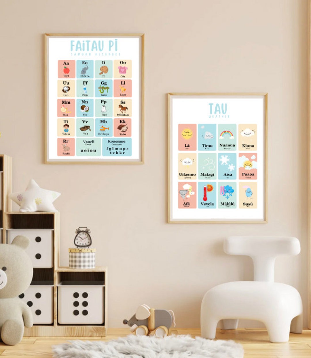 Samoan Educational Posters Duo - Etsy