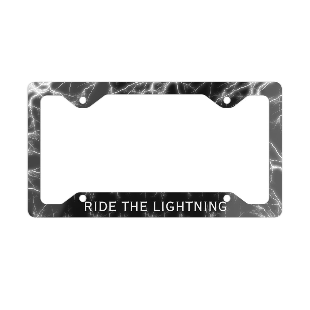 Ride the Lightning Metal License Plate Frame - Etsy