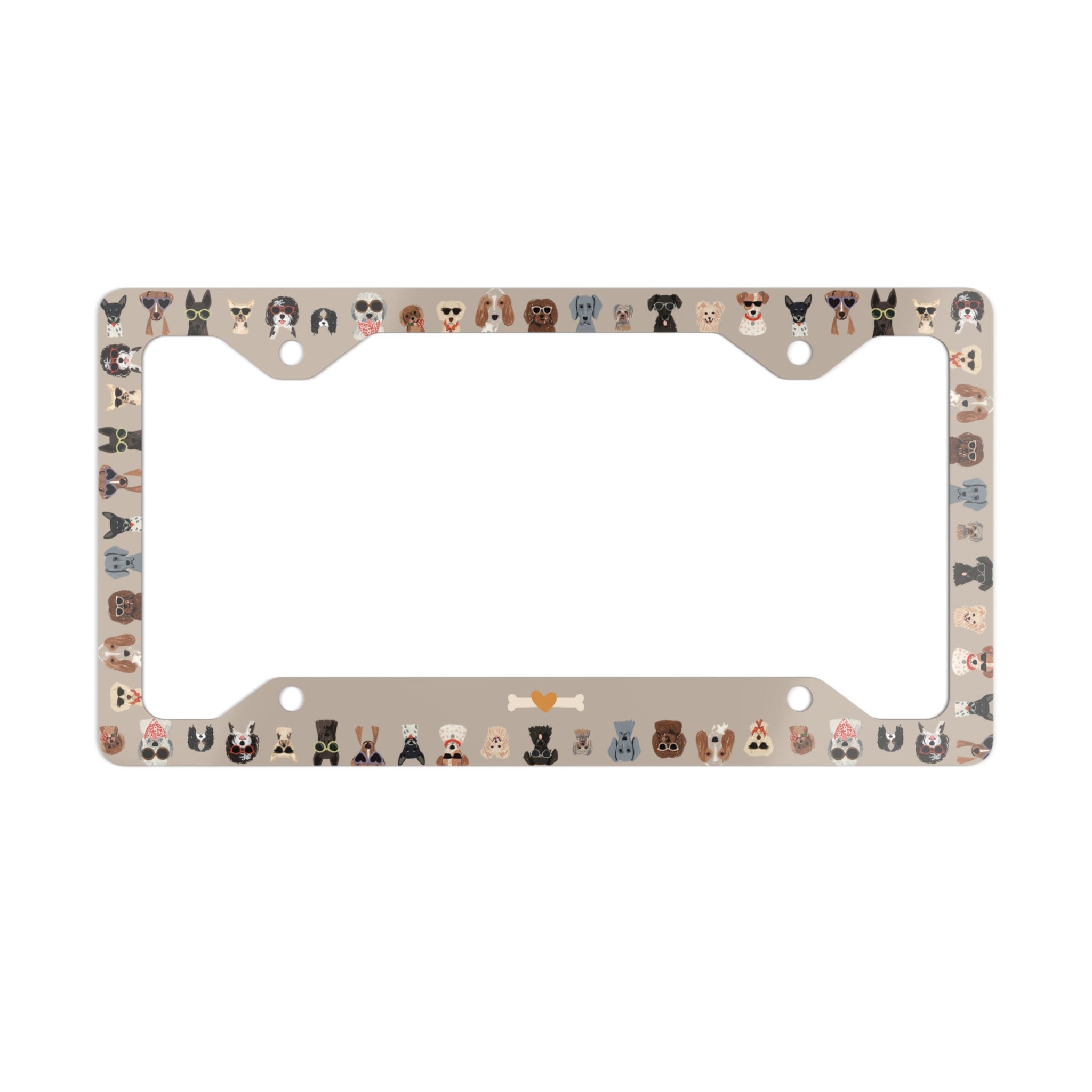 Dog Lover Metal License Plate Frame * Dog Border * Cute - Etsy