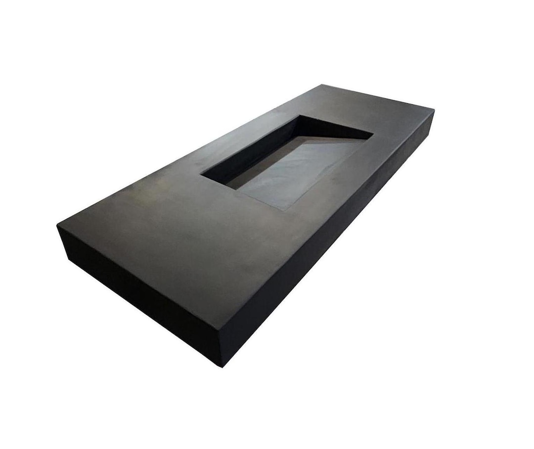 54" Concrete Sink - Ramp Vessel - Customizable - Black - Etsy