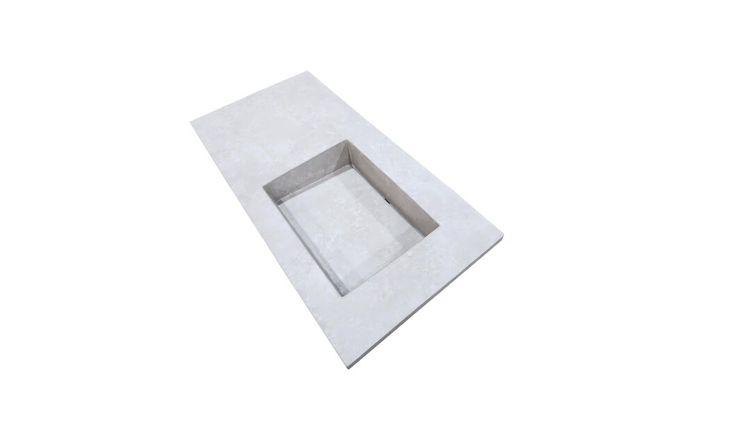 47" Concrete Sink - Rectangle Slot Drain - Customizable - Natural - Etsy