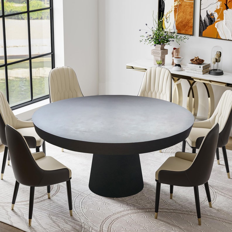 Circle Concrete Dining Table - Etsy