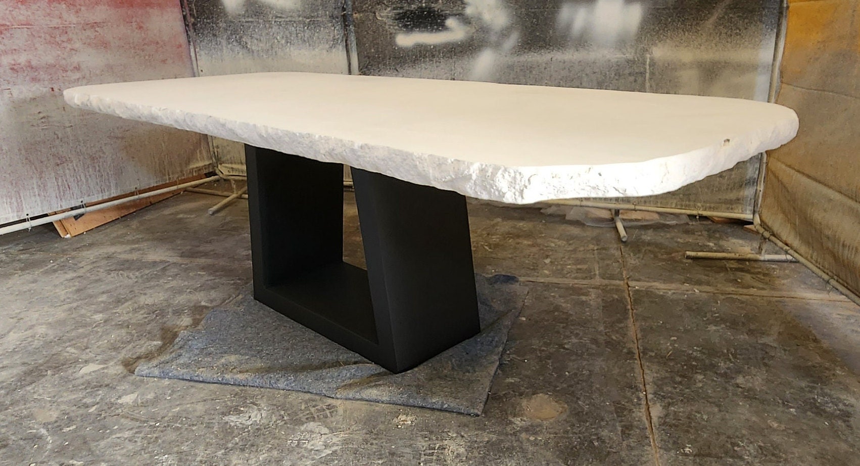 Stone Edge Concrete Dining Table / Avenue Legs - Etsy