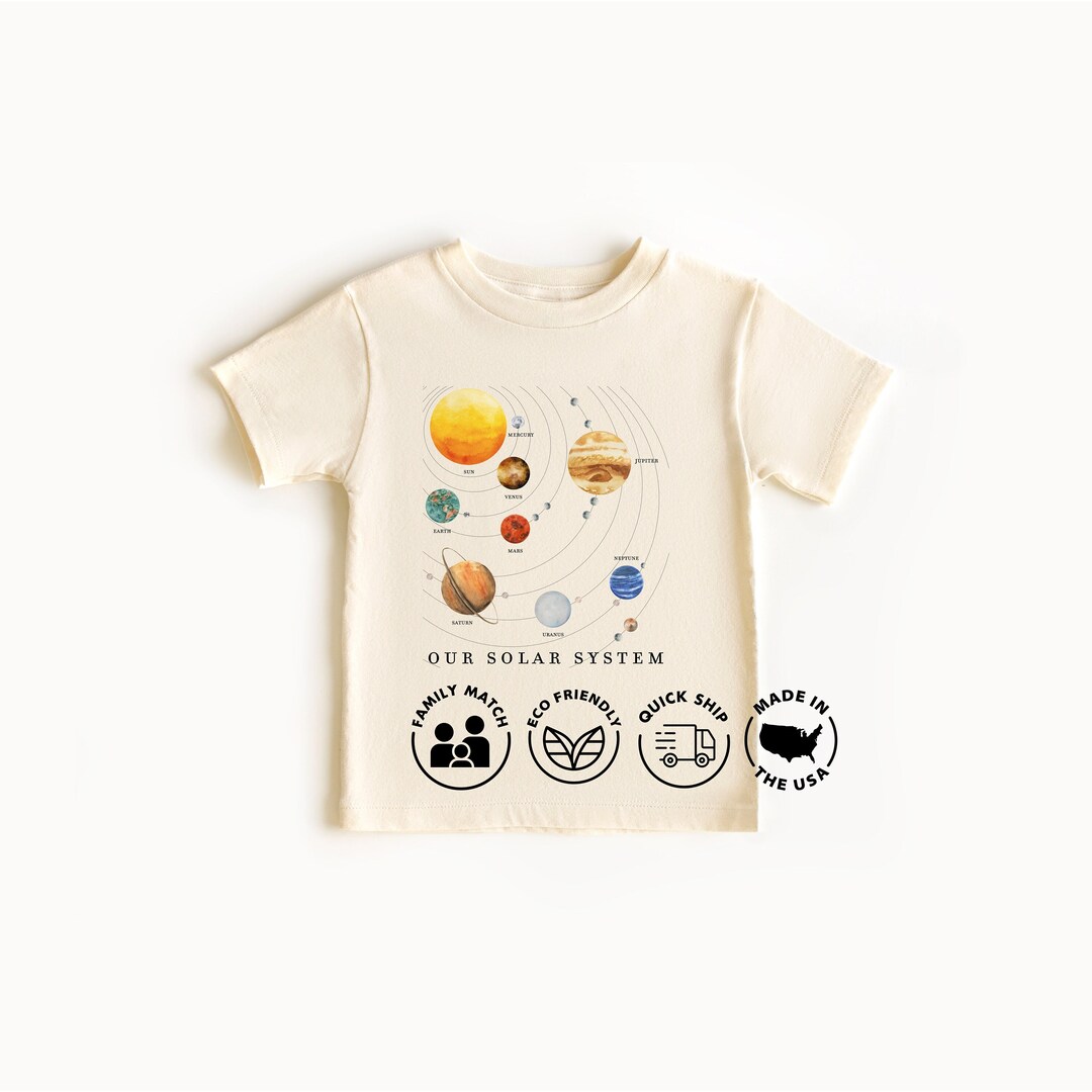 Solar System Shirt for Kids | Planet Shirt Kids, Planet Shirt Toddler ...