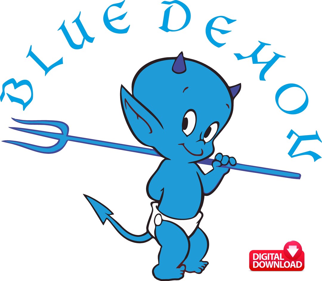 Blue Devil Vector Devil Png Halloween Devil Clipart Files - Etsy