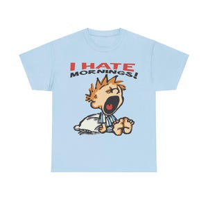 Oversized Vintage I Hate Mornings Tshirt, Retro Cartoon Tshirt, Baggy ...