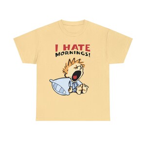 Oversized Vintage I Hate Mornings Tshirt, Retro Cartoon Tshirt, Baggy ...