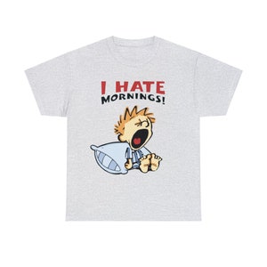 Oversized Vintage I Hate Mornings Tshirt, Retro Cartoon Tshirt, Baggy ...