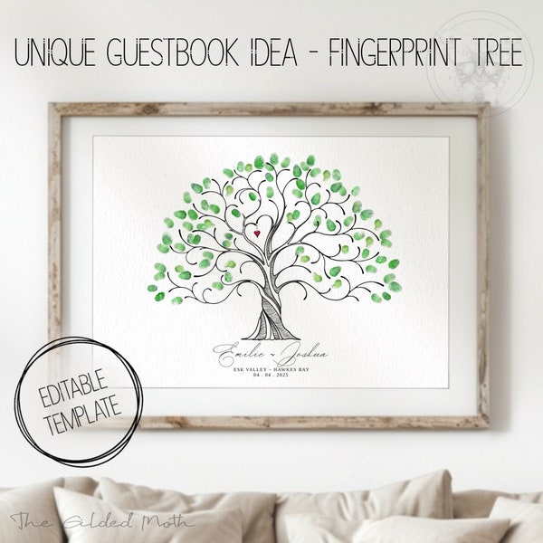 Diy Fingerprint Tree - Etsy
