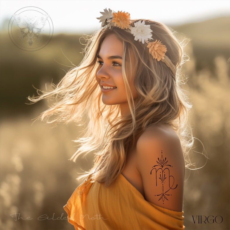 Bohemian Zodiac Sign SVG, PNG Clipart, Tattoo Design - Etsy