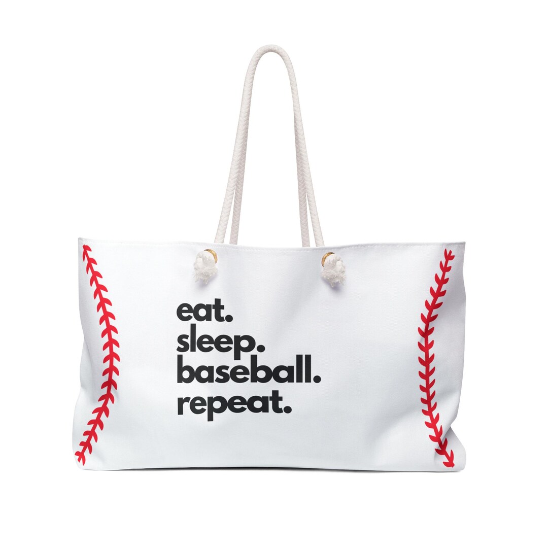 Baseball Lover Weekender Bag, Eat Sleep Baseball Repeat on the Go ...