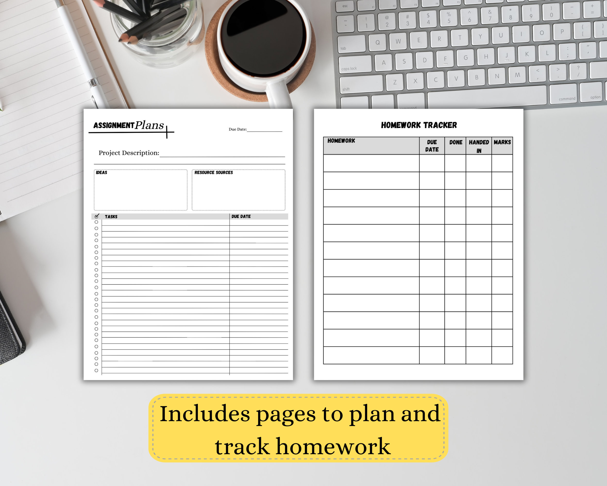 Printable Student Organization and Planning System, School Project ...