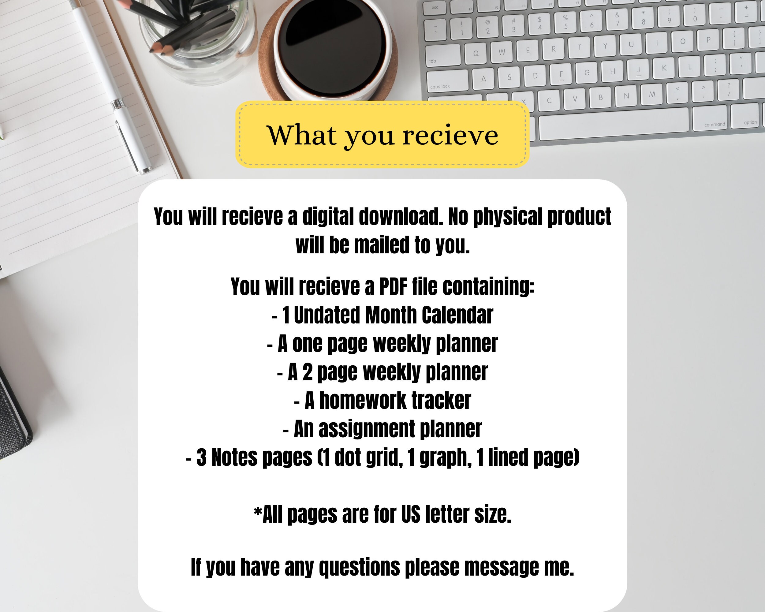 Printable Student Organization and Planning System, School Project ...