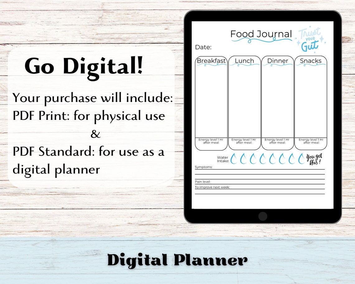 Printable Food Intolerance Tracker, Digital Food Allergy Journal, Food ...