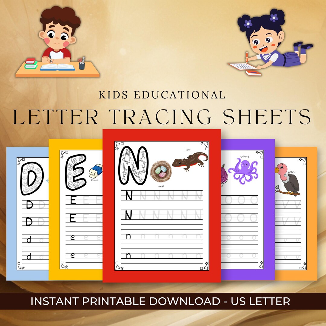 Alphabet Tracing Worksheets Printable – Upper & Lowercase Letter ...