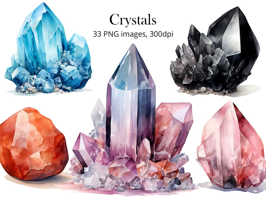 Crystal Clipart, PNG Clip Art Image Files, Instant Download for ...