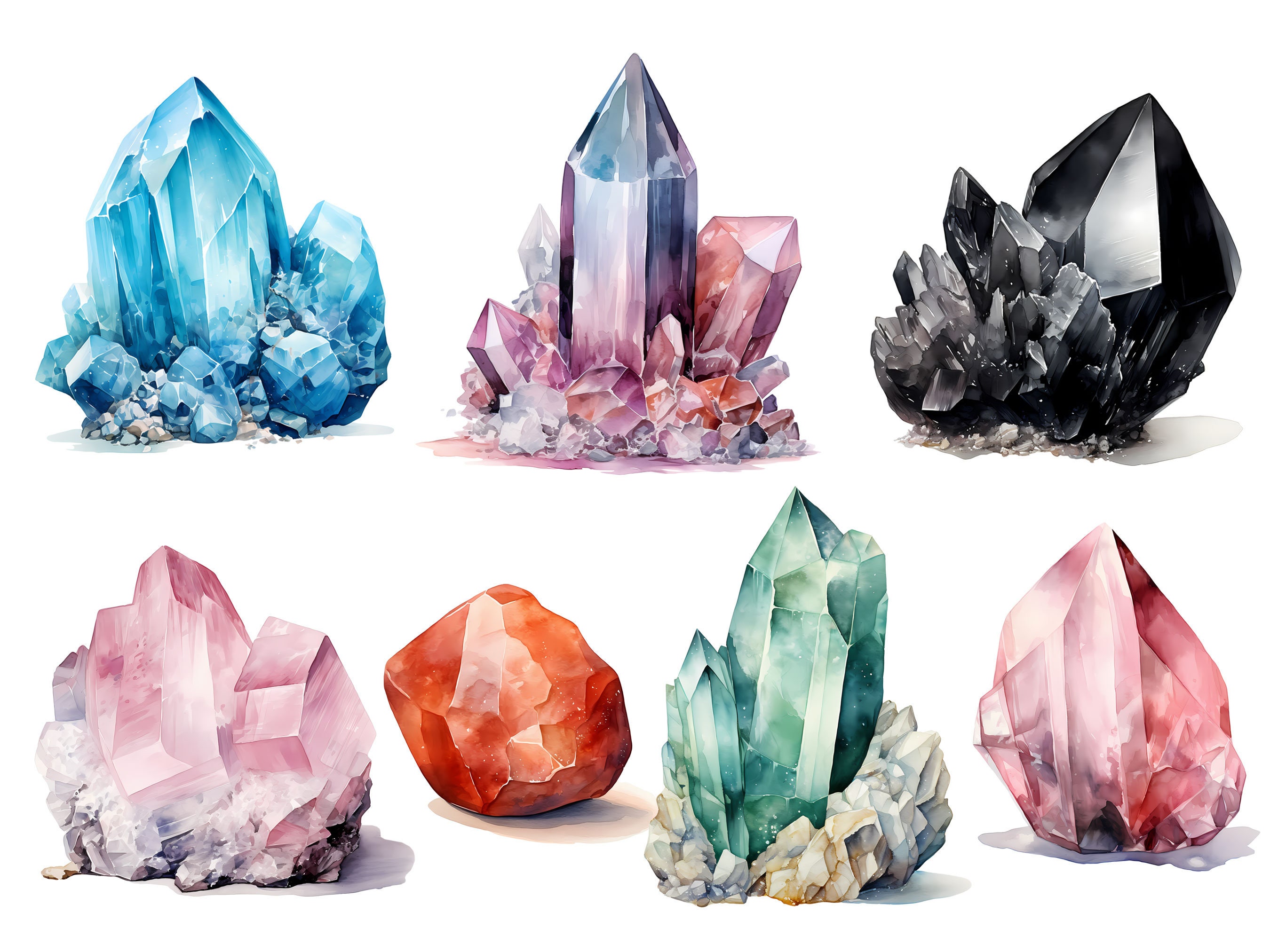 Crystal Clipart, PNG Clip Art Image Files, Instant Download for ...