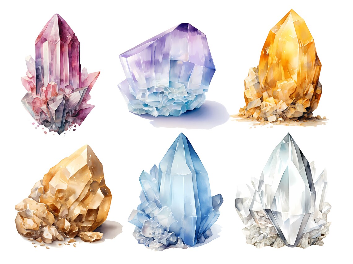 Crystal Clipart, PNG Clip Art Image Files, Instant Download for ...