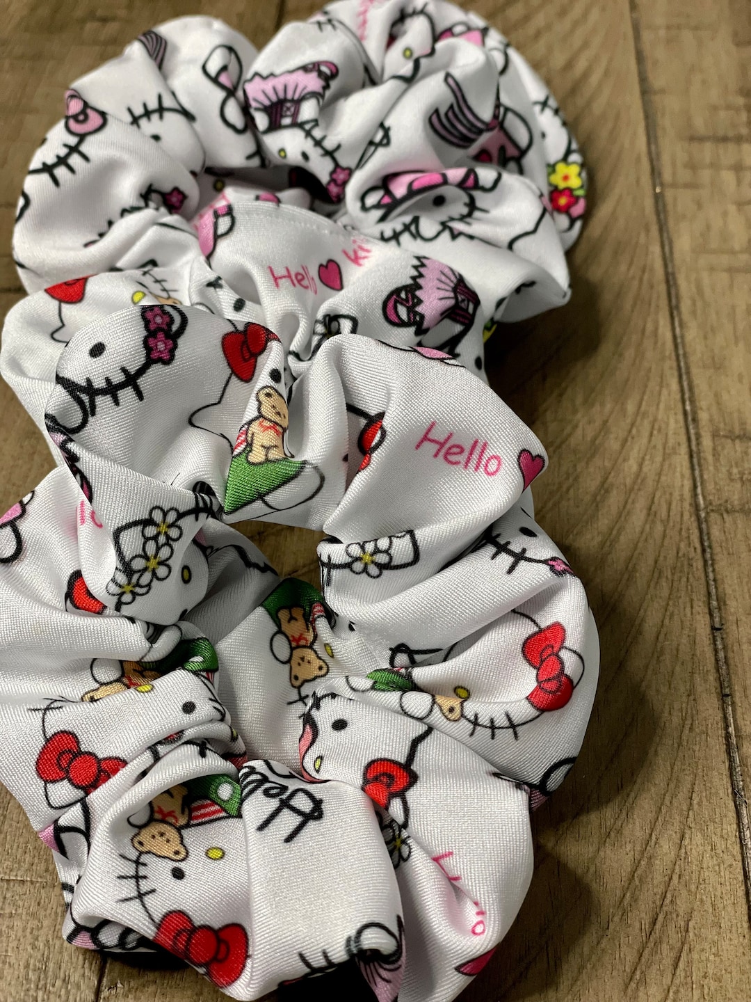 Hello Kitty Hair Scrunchie, Hello Kitty Hair Tie, Hair Tie, Hair ...