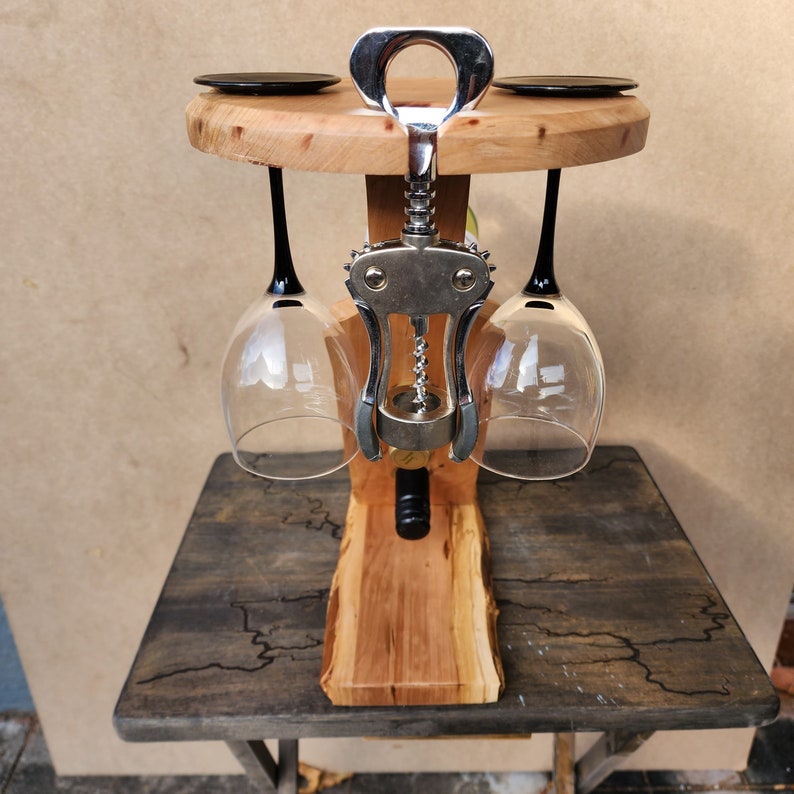 Cherry Wine Rack With Glass Holder - Etsy