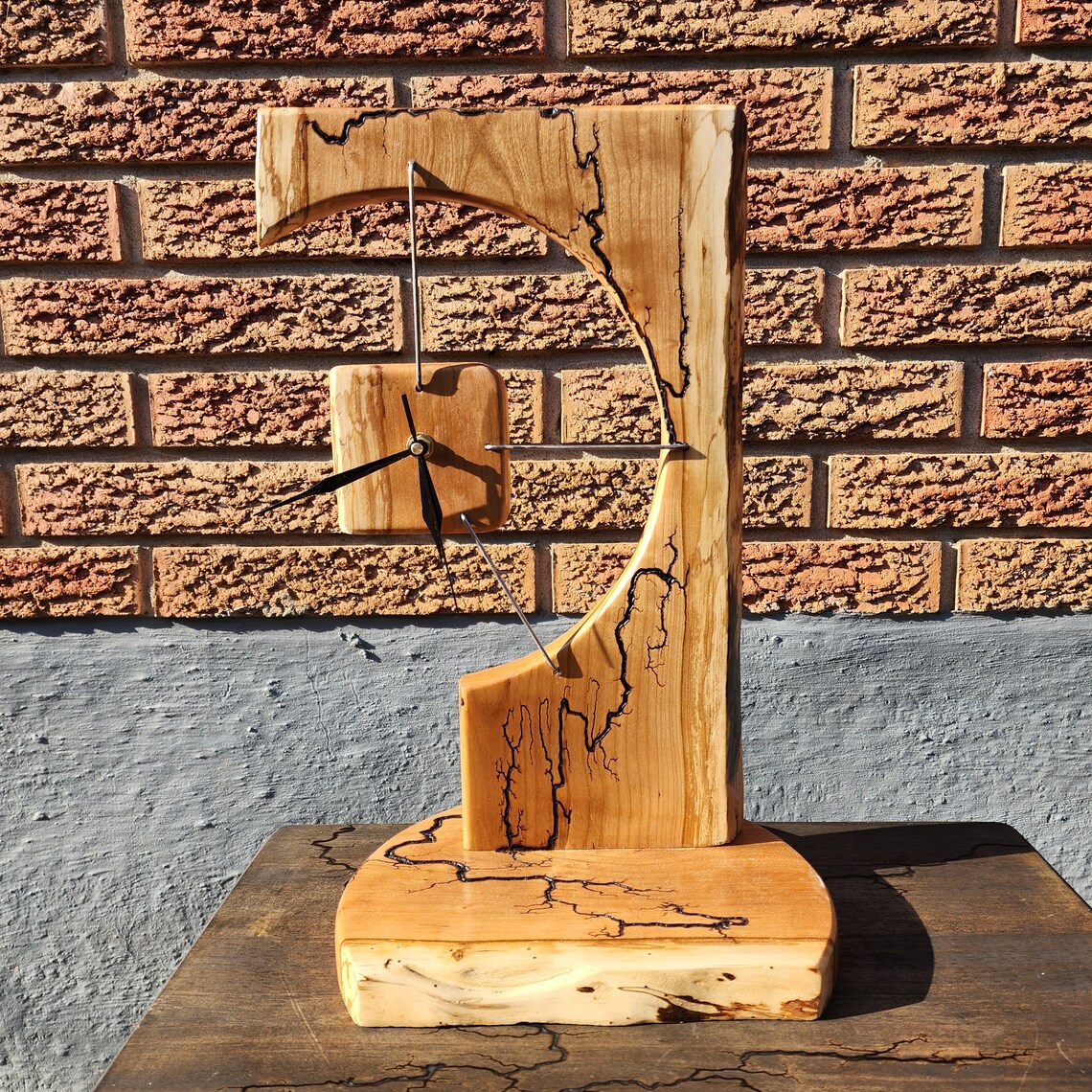Cherry Live Edge Table / Mantle Clock - Etsy