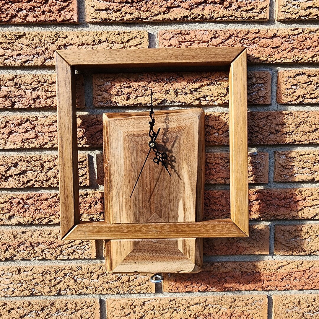 Walnut Live Edge Wall Clock - Etsy