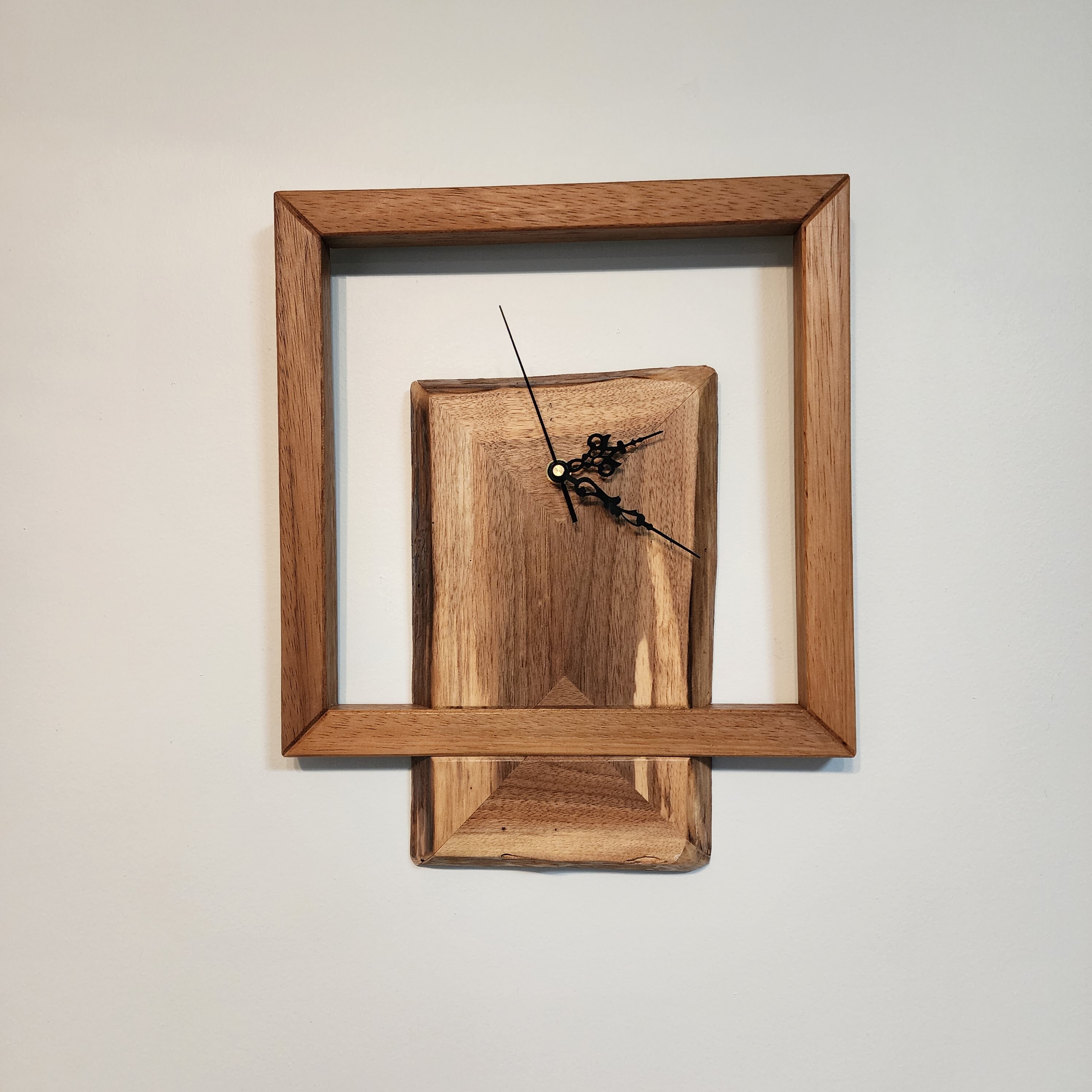 Walnut Live Edge Wall Clock - Etsy