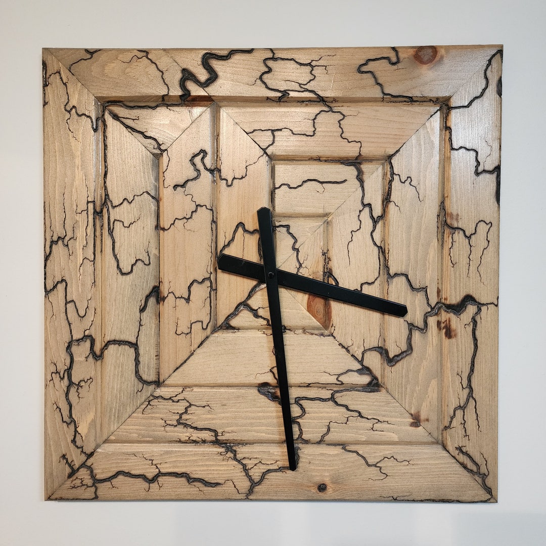 Large Pine Wall Clock - Etsy