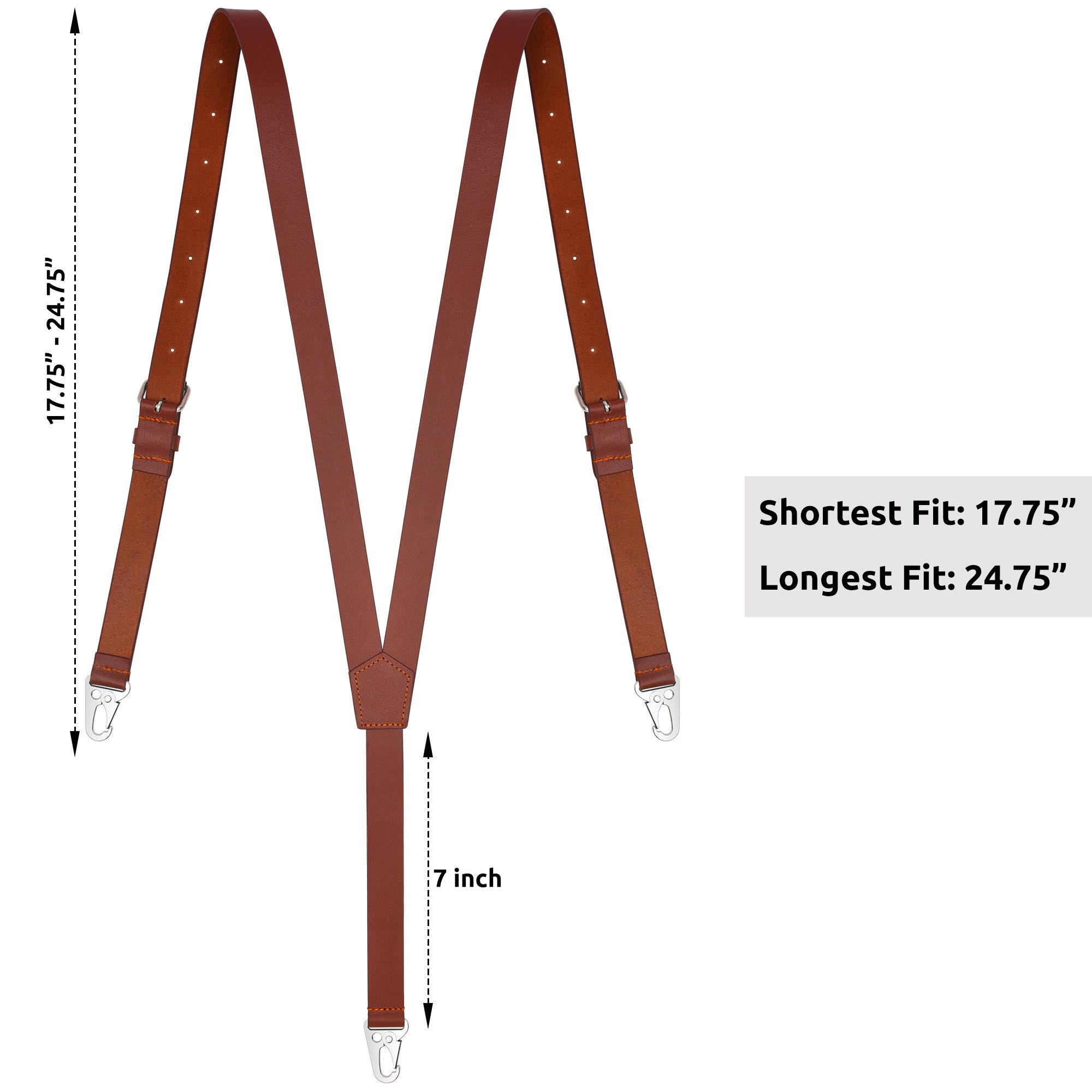 NUTUCH Genuine Leather Suspender for Men | Y Design Leather Suspenders ...