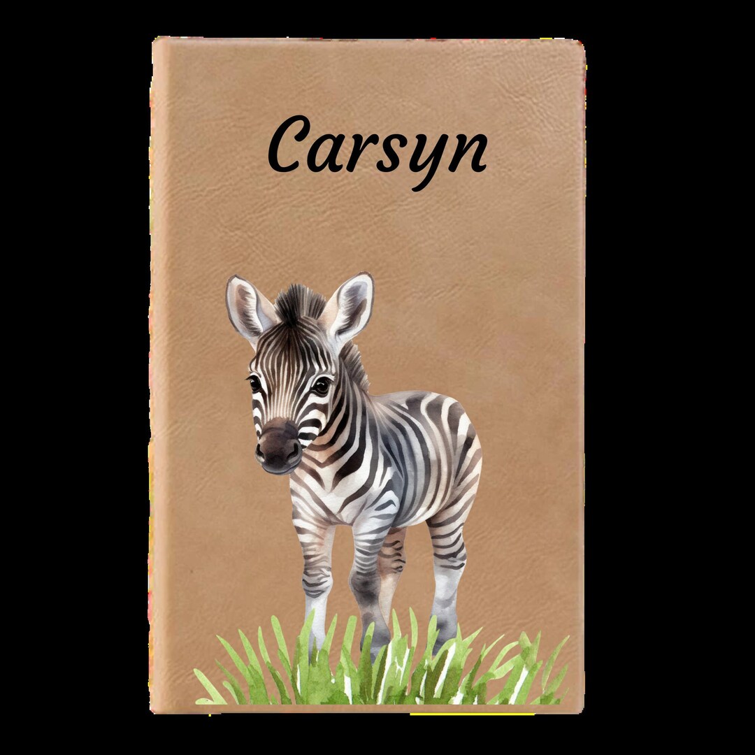 Zebra Journaling Gift Set, Personalized Baby Zebra Lover Journal ...