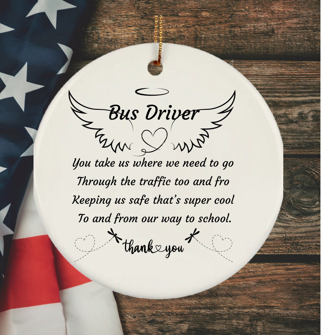 Angel Bus Driver Gift, Gift for Bus Driver, Christmas Gift for Bus ...