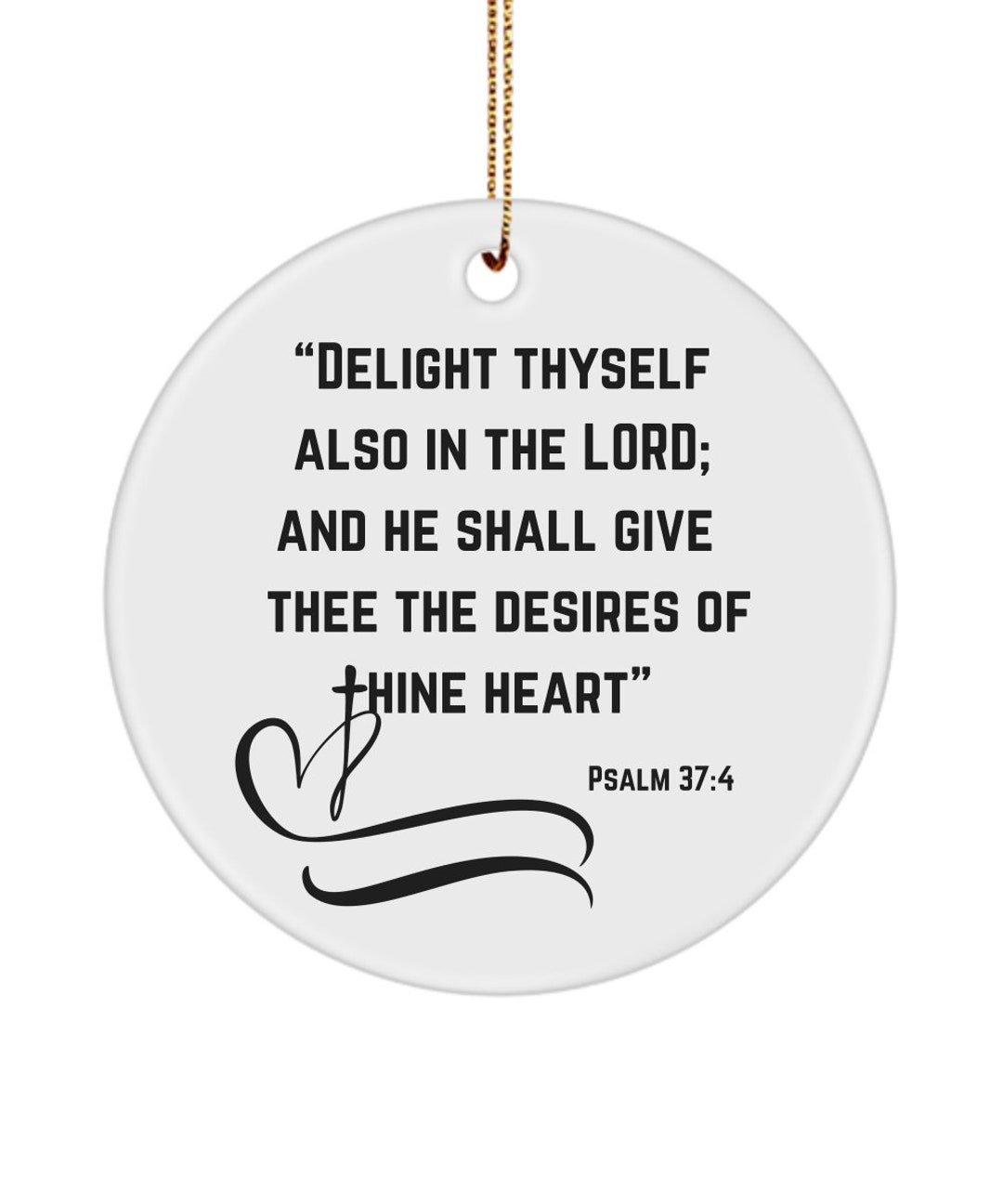 Bible Verse Keepsake Ornament,gift for New Christians,psalm 374 ...