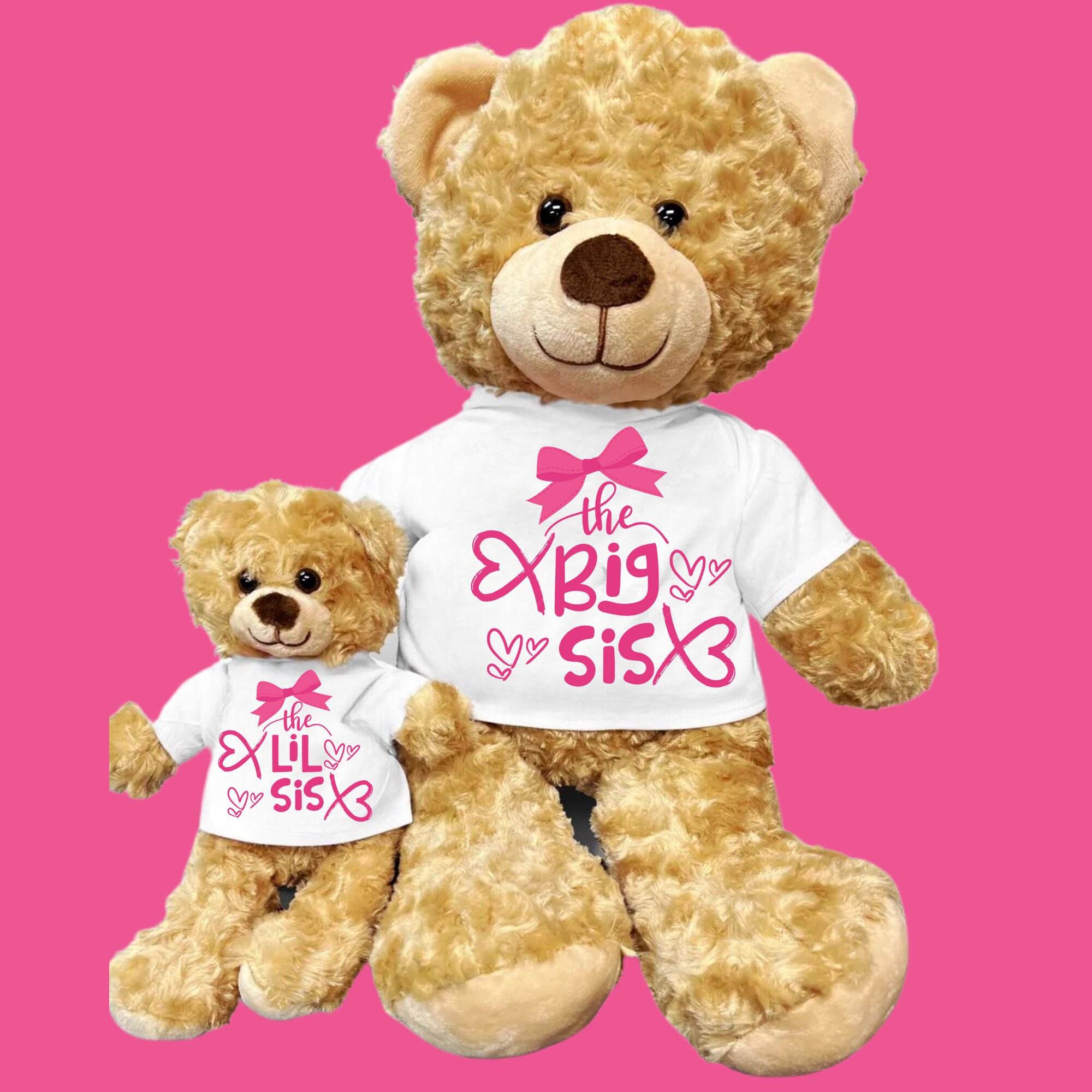 Personalized Big & Little Matching Teddy Bears,gift for Big Sister When ...