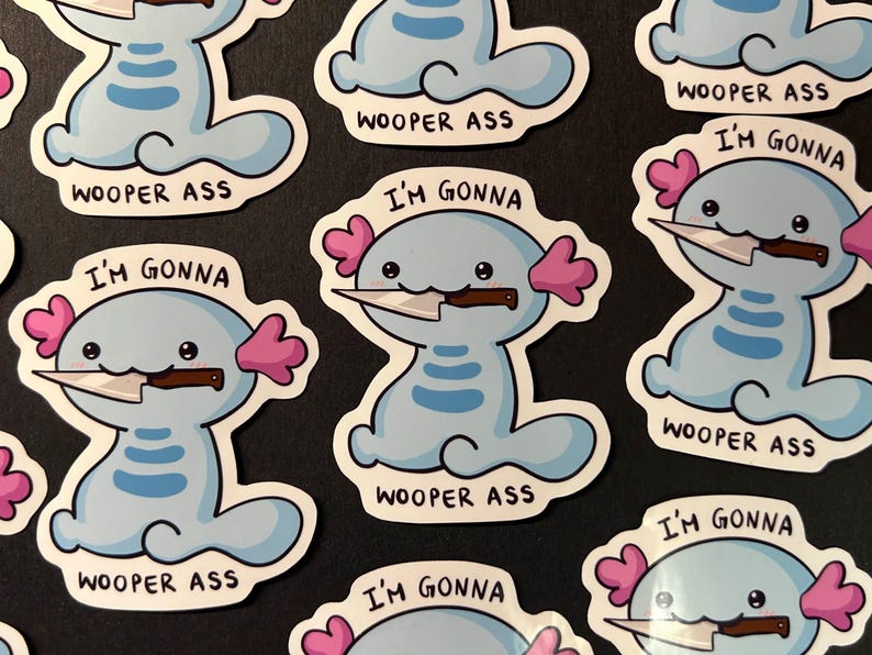 Pokemon Wooper Pun Sticker | I'm Gonna Wooper Ass | - Etsy