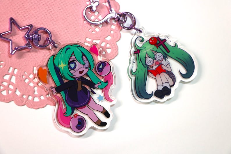 Vocaloid Hatsune Miku Acrylic Keychain Charms - Etsy