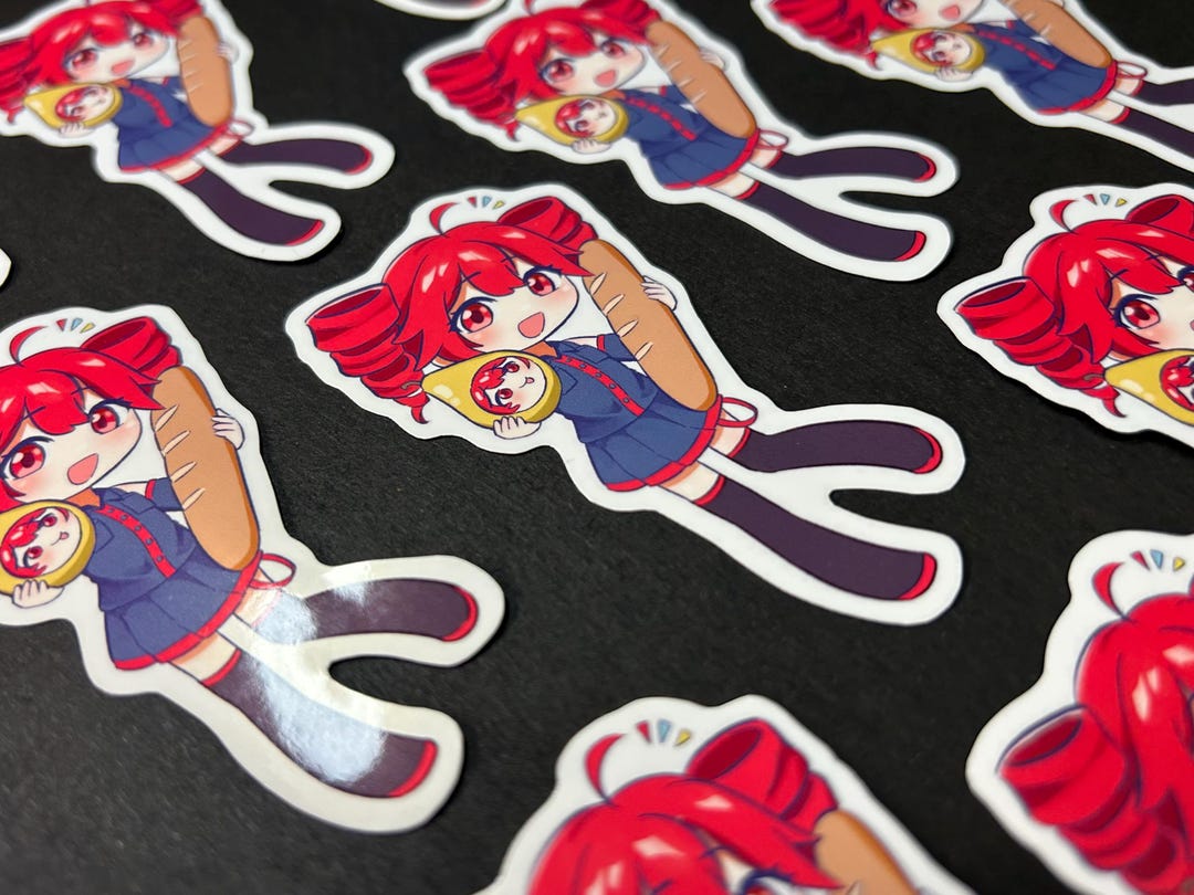 Vocaloid Kasane Teto With Pearto and Baguette Glossy Vinyl Sticker - Etsy