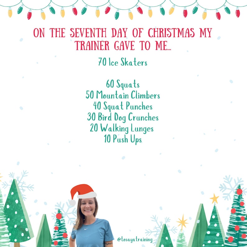 12 Days of Christmas Workout Challenge - Etsy