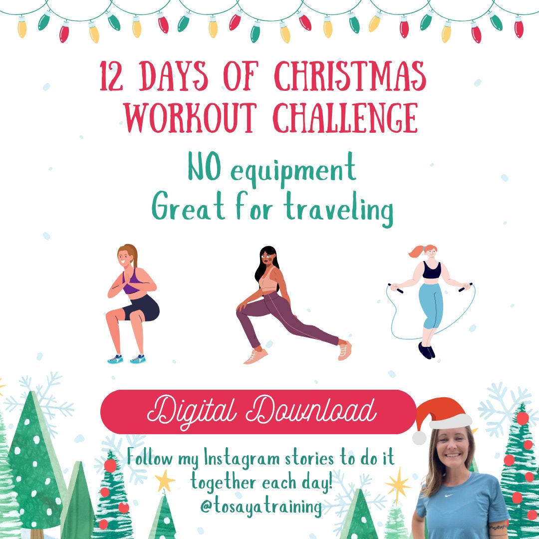 12 Days of Christmas Workout Challenge - Etsy