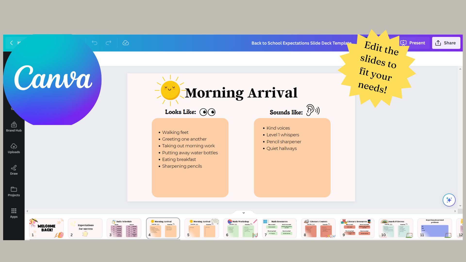 Back to School Routines and Procedures Slides - Etsy