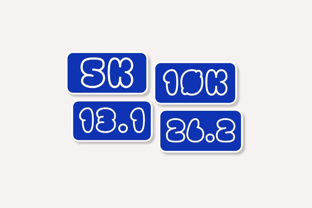 Running Stickers, Race Milestone Sticker, Marathon Water Bottle Sticker ...